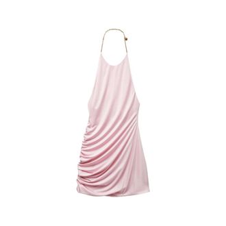 Versace Mini-robe drap&eacute;e en jersey de viscose - Femme - Robes - Rose - Taille: 40 FR