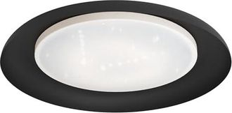 Eglo LED Deckenleuchte Penjamo, Kristalleffekt Deckenlampe aus Metall und Kunststoff, Wohnzimmerlampe in Schwarz, Wei&szlig;, Schlafzimmerlampe, LED Flurlampe De