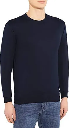 Paul & Shark Paul and Shark P20P1507-013 Pull Ras du Cou 100% Coton peigné Bleu Marine Coupe Normale - Bleu - 5X-Large