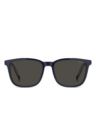 BOSS lunettes de soleil &agrave; monture carr&eacute;e - Bleu
