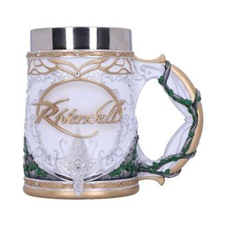 Nemesis Now Krug Kanne Offizielles Lizenzprodukt Herr der Ringe Rivendell-Bierkrug, Weiß, 15,5 cm