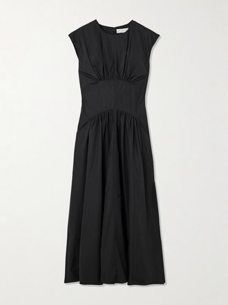 Proenza Schouler Nyssa Midikleid Aus Shell Mit Raffungen - Schwarz