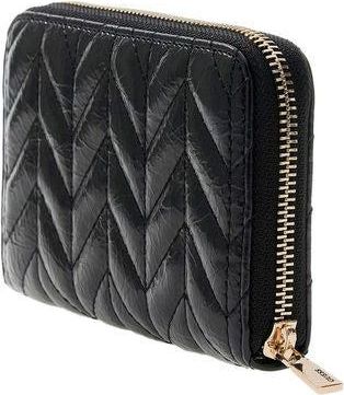 Guess Quilted Polyurethane Wallet - Black