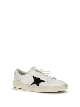 Golden Goose Mens Stardan Sneakers White-Black White/black