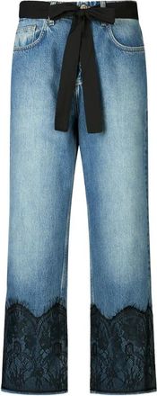 Liu Jo Femme, Jeans, Bleu, Taille: W27 Jeans droit avec détails en dentelle