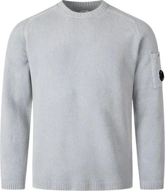 C.P. Company C.p. Company, Homme, Pulls, Bleu, Taille: L Crewneck Lens Sweater