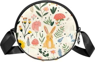 Generic Petit sac &agrave; bandouli&egrave;re rond pour femme, sac &agrave; bandouli&egrave;re avec fermeture &eacute;clair, bretelles r&eacute;glables, style d&eacute;contract&eacute; pour femmes et filles