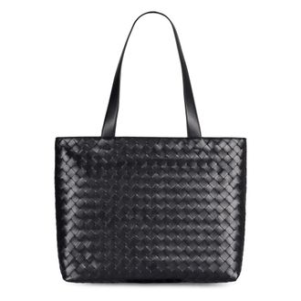 Bottega Veneta Homme, Sacs, Noir, Taille: ONE Size Small Intrecciato Zipped Tote