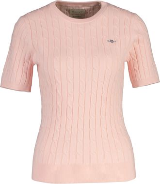 GANT Stretch Cotton Cable C-Neck T-Shirt