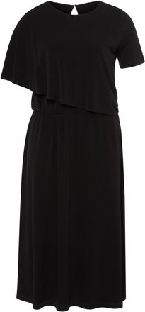 Emilia Lay Heavy-Jersey-Kleid Rundhals-Ausschnitt Emilia Lay schwarz