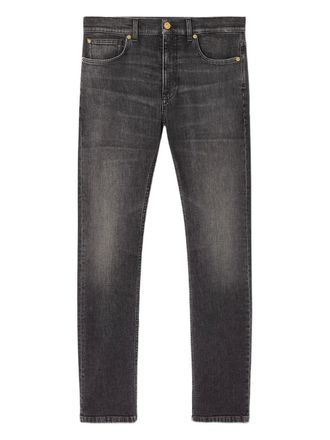 Versace jean La Médusa à broderies - Gris