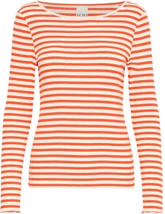 Ichi Ichi, Femme, Tops, Multicolore, Taille: 42 FR Cella Long Sleeve Top