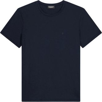 Dondup Homme, Tops, Bleu, Taille: XL Logo-detail Cotton T-shirt