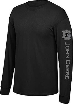 John Deere Classic Jd T-shirt à manches longues pour homme, noir, Taille S