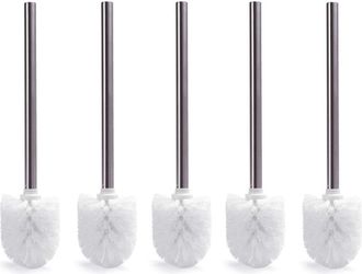 MSV Edelstahl WC-Bürste Schwarz - Ersatz Toilettenbürste - Klobürste - Bürste - Ersatztoilettenbürste - Ersatzbürste - 5 Stück