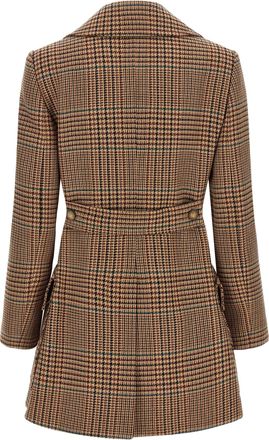 Etro Prince of Wales Double-Breasted Coat - tan