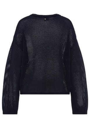 HUGO BOSS Strickpullover Farde Premium Damenmode in Mesh-Struktur, Relaxed Fit