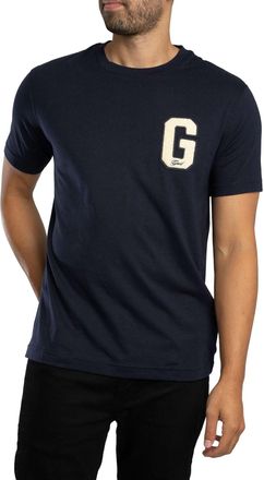 GANT Herren Abzeichen T-Shirt, Evening Blue, M