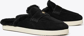 Tory Burch Ballet Sport Pantolette mit Lammfell