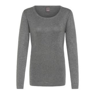 Ichi Rundhals-Strickware - - Tops - Damen - Grau - M