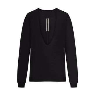 Rick Owens Femme, Pulls, Noir, Taille: 40 FR Extreme V Neck Pull