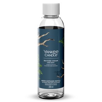 Yankee Candle Company Signature Nachf&uuml;llung f&uuml;r Diffusor mit Rattanst&auml;bchen | Bayside Cedar | 200ml | bis zu 20 Wochen Duft Frauen