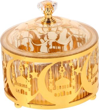 Amosfun Eid Aladha Serviertablett Goldfarben Arabisches Snacktablett F&uuml;r S&uuml;&szlig;igkeiten Fr&uuml;chte Und Kekse Festliche Kulturelle Eleganz Langlebig Und Praktisch F&uuml;