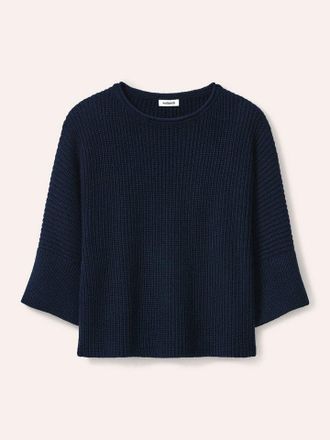Walbusch Rundhalspullover Damen Pullover mit Kimono&auml;rmel Rundhals, modern