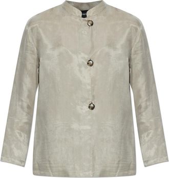 Emporio Armani Femme, Blouses et Chemises, Gris, Taille: 38 FR Chemise &agrave; manches longues