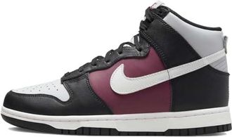 Nike Nike Baskets montantes Dunk pour femme, Noir, blanc, bordeaux, palissandre, platine pur, 36 EU