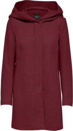 Only Damen Onlsedona Light Coat OTW Noos Midimantel Mit Kapuze, Cabernet, s