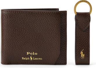 Polo Ralph Lauren Geldb&ouml;rse und Schl&uuml;sselanh&auml;nger Set Polo Ralph Lauren Pbl Gftbx 2-Gbx 405974635002 Dunkelbraun