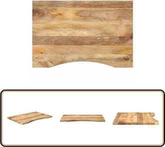 vidaXL Vidaxl - Schreibtischplatte mit Aussparung 80x50x2,5 cm Massivholz Mango