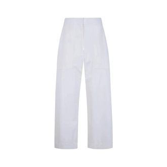 STUDIO NICHOLSON Diome Twist Seam Button Front Pant - - Trousers - Damen - Wei&szlig; - 2XS