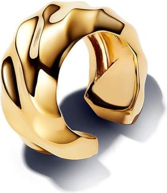 Pandora Pandora Essence 263872C00 Boucles doreilles ondulées en argent sterling plaqué or 14 carats