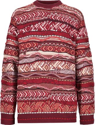 Laneus pull à motif géométrique - Rouge