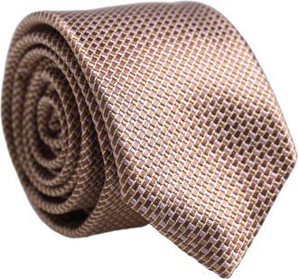 Dolce & Gabbana Silk Micro-Checked Necktie - Brown
