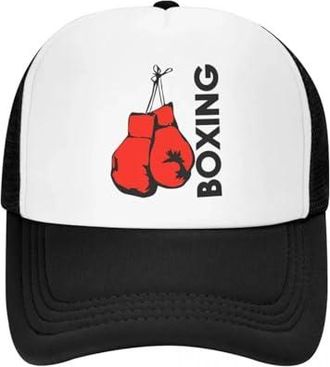 Generic Casquette Trucker Unisexe Ajustable avec Gants de Boxe personnalis&eacute;s Cadeau pour Homme et Femme Style Hip hop id&eacute;ale Les Sports activit&eacute;s Plein air