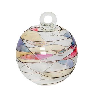 Cristalica Glaskugel zum Hängen klar bunt 10 cm