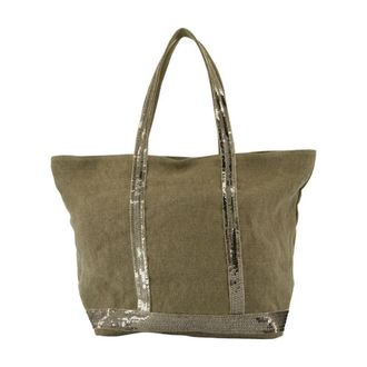 Vanessa Bruno Shopper & Totes - M Zippe Shopper Bag - Linen - Khaki - Gr. unisize - in Gr&uuml;n - f&uuml;r Damen