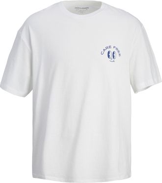 Jack & Jones JACK&JONES Herren T-Shirt JORFRUTTI TEE SS CREW NECK TG (DE/NL/SE/PL, Alphanumerisch, M, Regular, Regular, bright white)