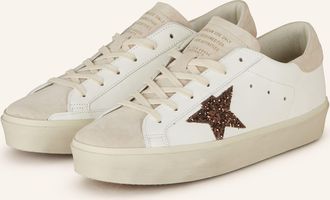 Golden Goose Sneaker Hi Star Mit Pailletten weiss