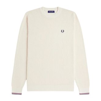 Fred Perry Round-Neck Strickwaren - - Knitwear - Herren - Beige - L
