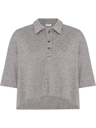 Rosetta Getty polo à boutonnière - Gris