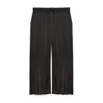 Fiorella Rubino Palazzo-Hose aus Satin - - Trousers - Damen - Schwarzk - XS