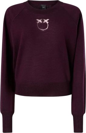 Pinko Pinko - Love Birds Crewneck - Femme - Sweatshirts et sweats &agrave; capuche - Violet - Taille: 40 FR