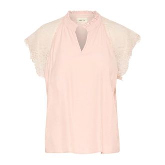 Cream Femme, Blouses et Chemises, Beige, Taille: 42 FR Chemisier en dentelle avec encolure en V et manches en dentelle