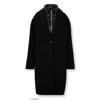 Herno Femme, Manteaux, Noir, Taille: 48 FR Manteau Ultral&eacute;ger en Velours de Laine et Nylon