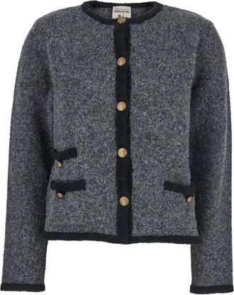 Semicouture Femme, Pulls, Gris, Taille: 42 FR Gilet Gris Pull Style Chic