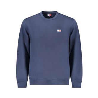 Tommy Hilfiger Blauer Baumwoll Herren Pullover Chic Komfort - - Sweatshirts & Hoodies - Herren - Blau - L